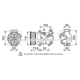 Compresseur De Climatisation pour TOYOTA RAV4 III SUV (XA30) 2.2 D-4D ...